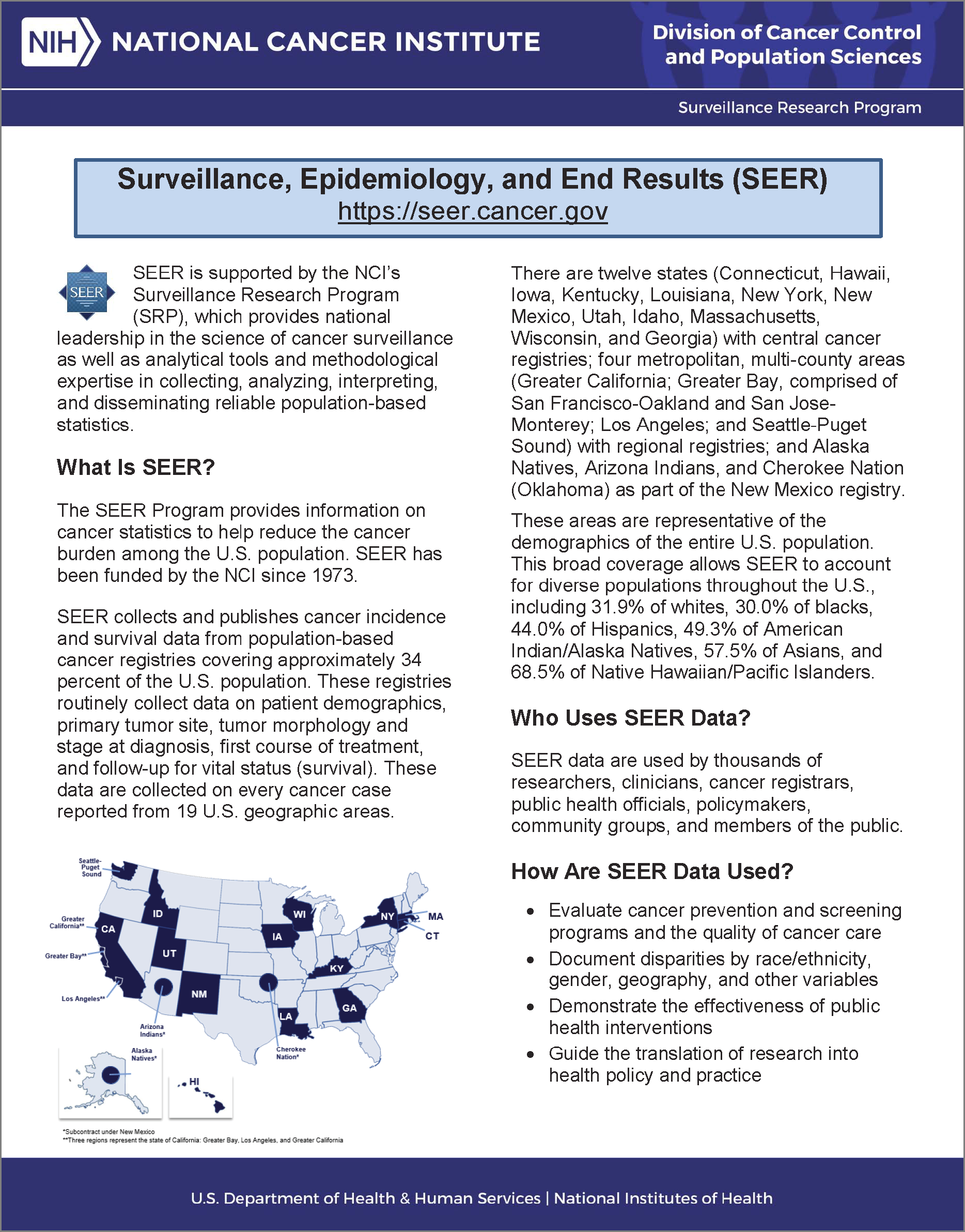 National Cancer Registrars Association > Advocacy > Federal Partners